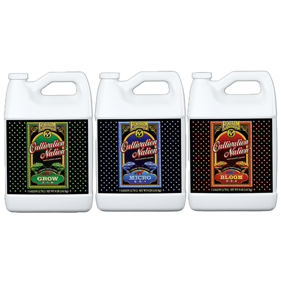 Fox Farm Cultivation Nation 3Part Liquid Fertilizer Grow Micro Bloom 1 ...
