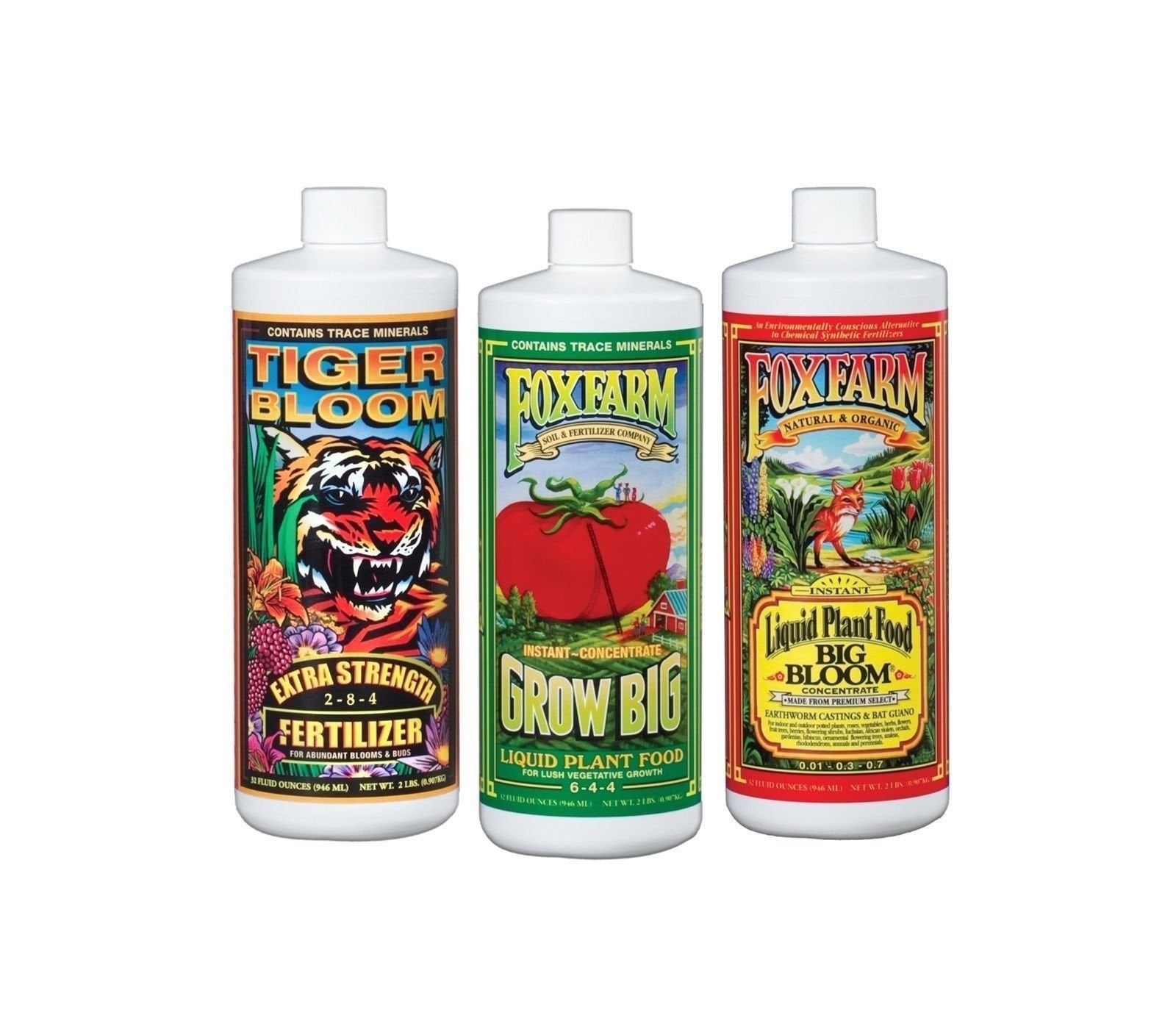 Fox Farm FX14049 Liquid Nutrient Trio Soil Formula: Big Bloom, Grow Big ...