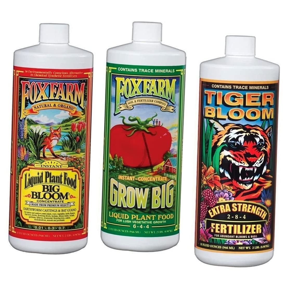 Fox Farm Trio Pack Fertilizer for Fruit Plants: Big Bloom, Grow Big ...