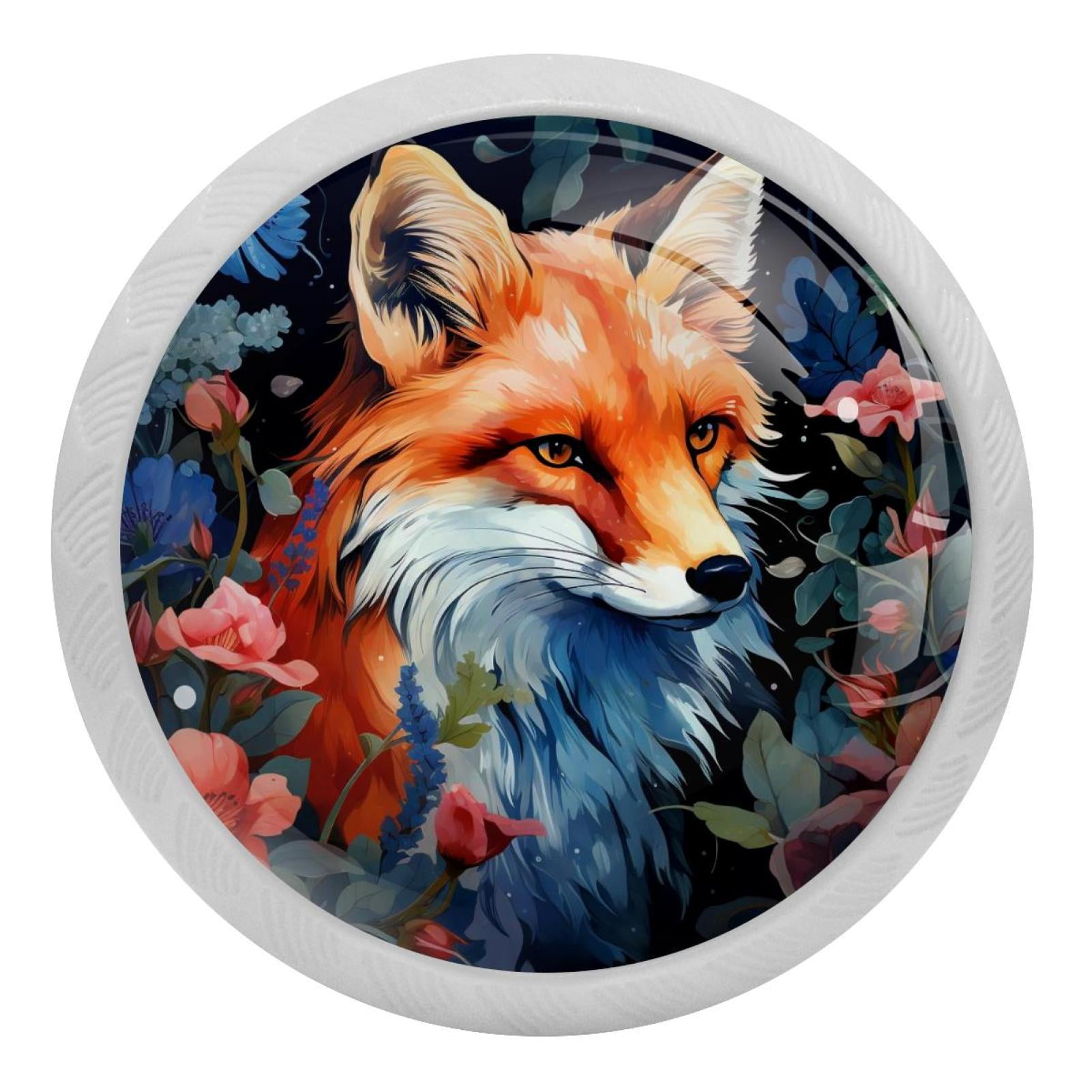 Fox Fluorescent Drawer Pulls with Screws, Round 4-Pack, Glow-in-the ...