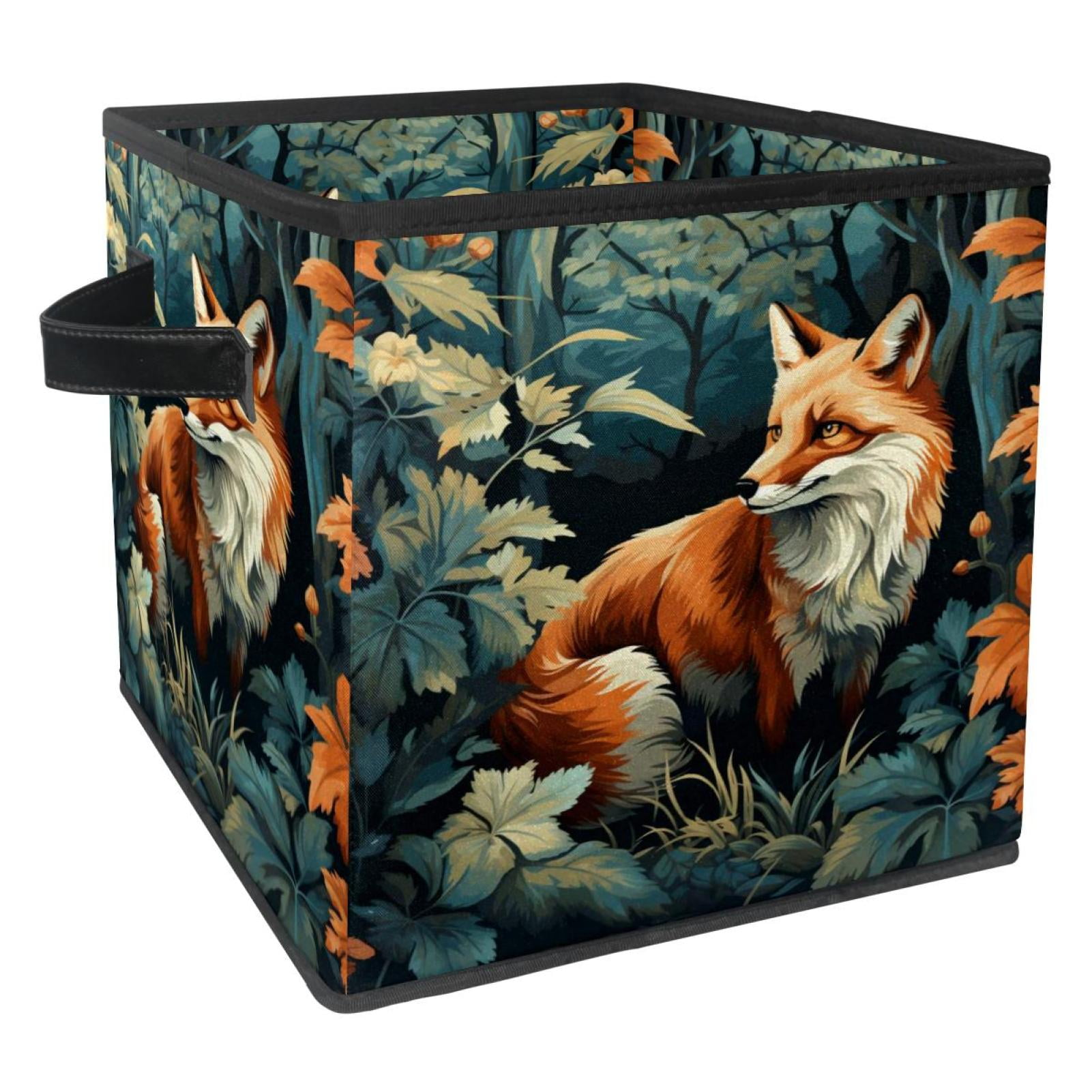 Fox Foldable Clothes Storage Bins with Handle, 10.8"x10.5"x10.6", Large ...