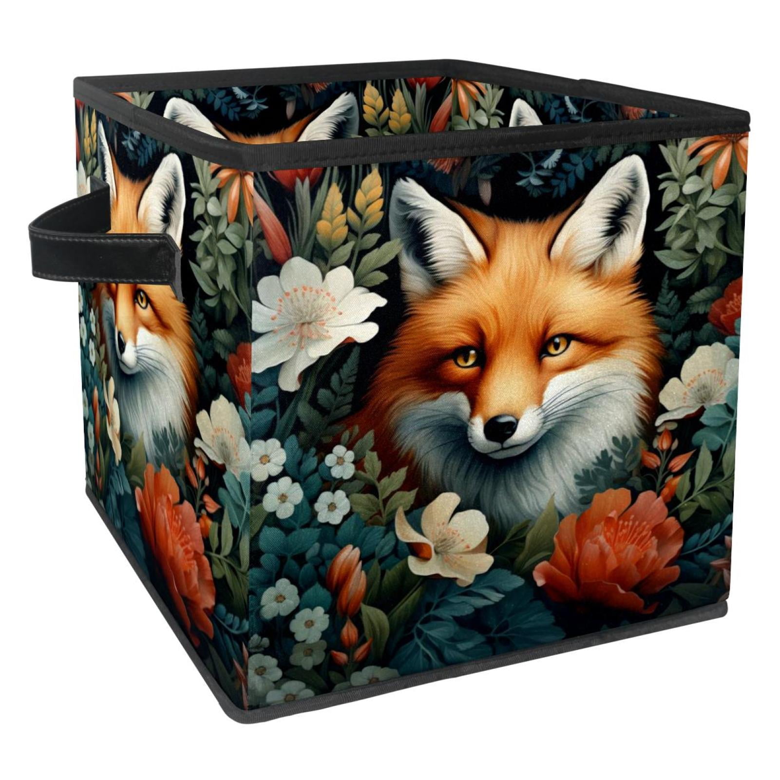Fox Foldable Clothes Storage Toy Box Storage Basket with Handle 10.8 ...