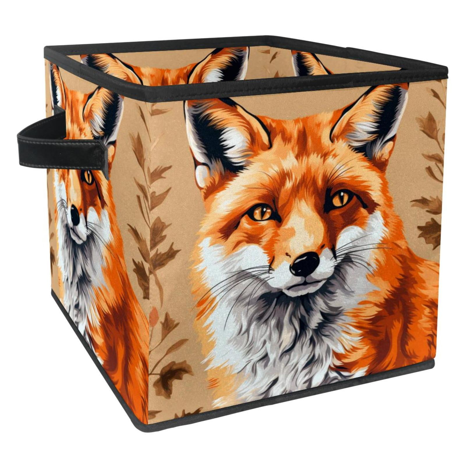 Fox Foldable Organizer Bins Storage Containers Storage Bin with Handle ...