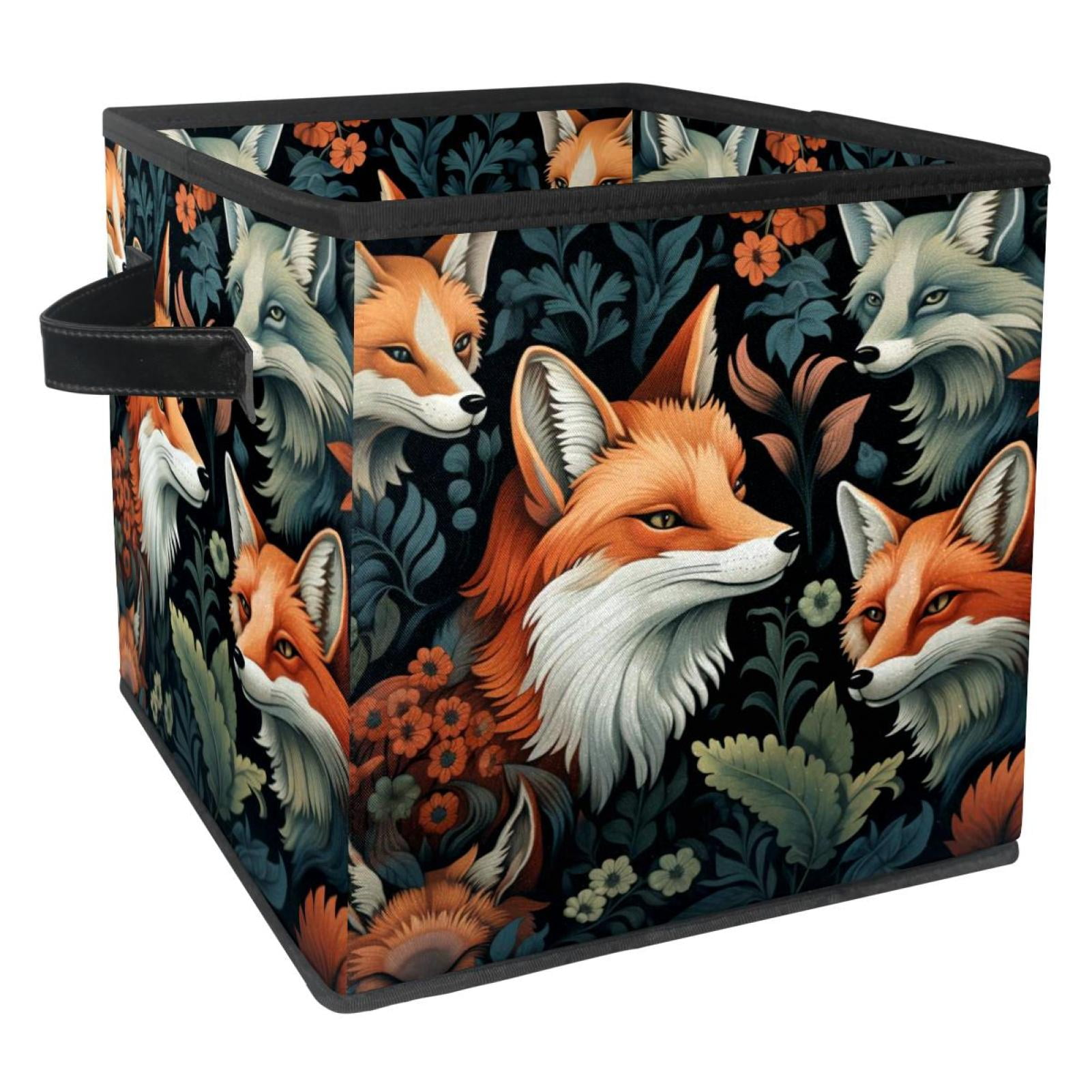 Fox Foldable Organizer Bins Storage Containers Storage Bin with Handle ...