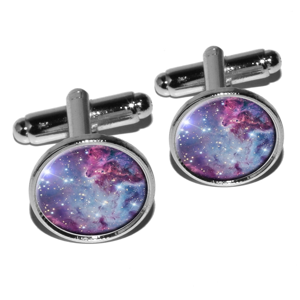Fox Fur Nebula - Galaxy Space Round Cufflinks - Walmart.com