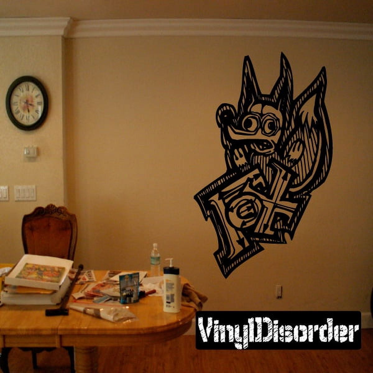 Fox Graffiti Decal - 36 Inches - Walmart.com