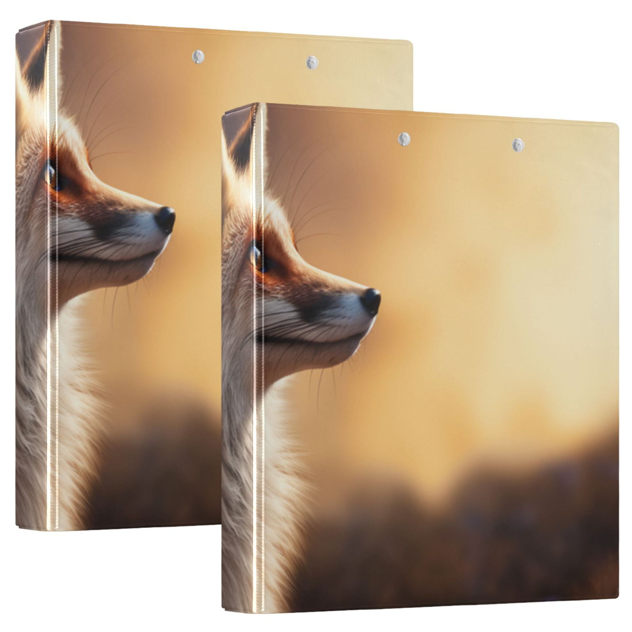 Fox Grass 3 Ring Binders 1.5 inch Hardcover File Folders with Interior ...