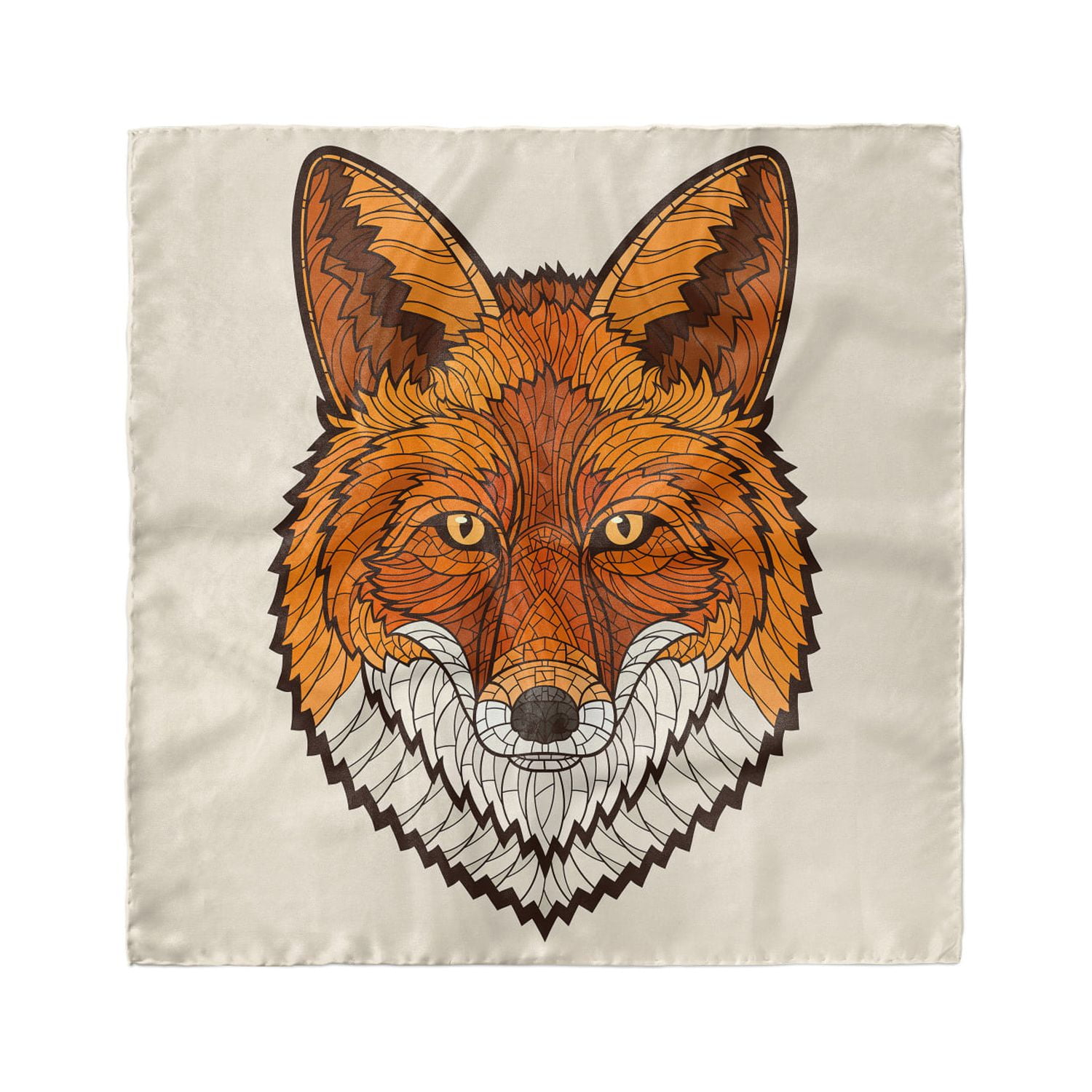 Fox Head Scarf, Mascot Face Mosaic Style, Head Wrap, 3 Sizes, by ...