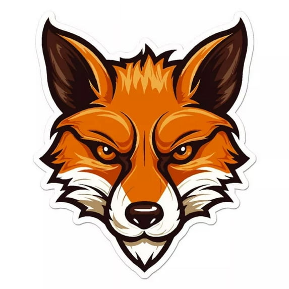 Fox Head Sticker Indoor Outdoor Phone Decal Water Bottle Stickers Car ...