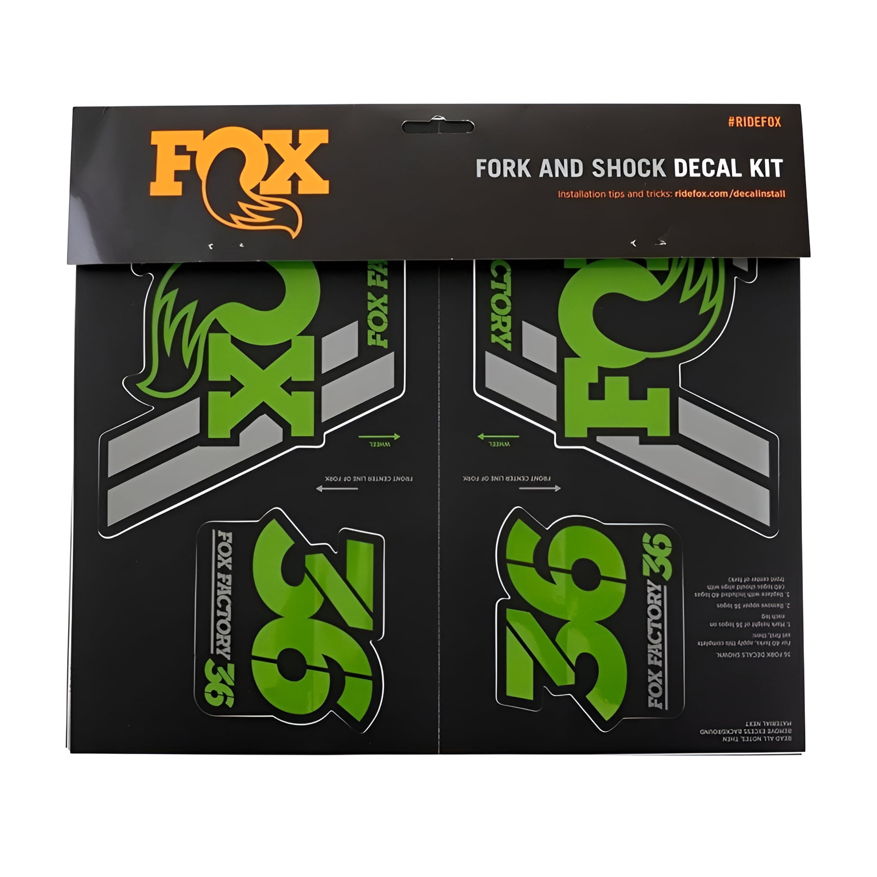 Fox Heritage Decal Kit for Forks and Shocks Green Fit Almost Every FOX ...