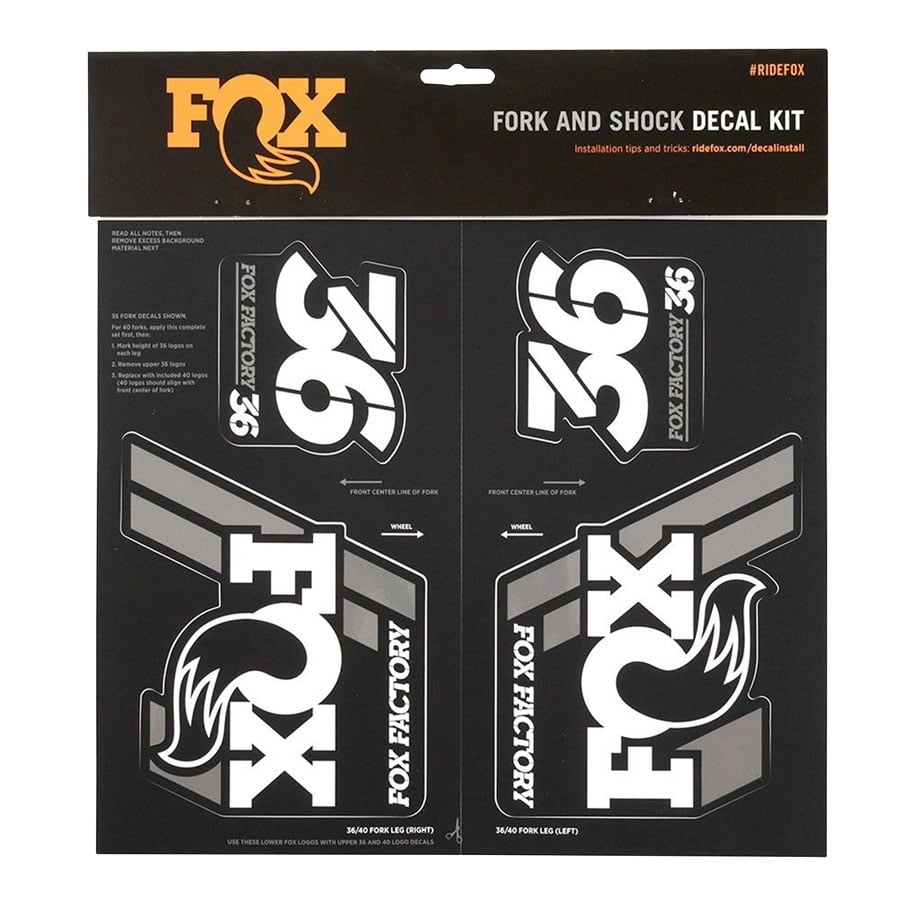 Fox Heritage Decal Kit for Forks and Shocks White Fit Almost Every FOX ...