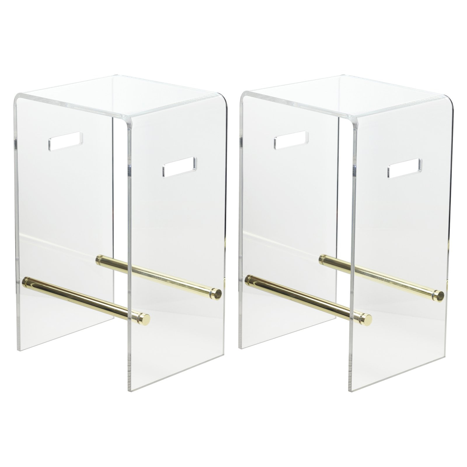 Fox Hill Trading Acrylic Nesting Counter Stools - Set of 2 - Walmart.com