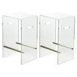 Fox Hill Trading Acrylic Nesting Counter Stools - Set of 2 - Walmart.com