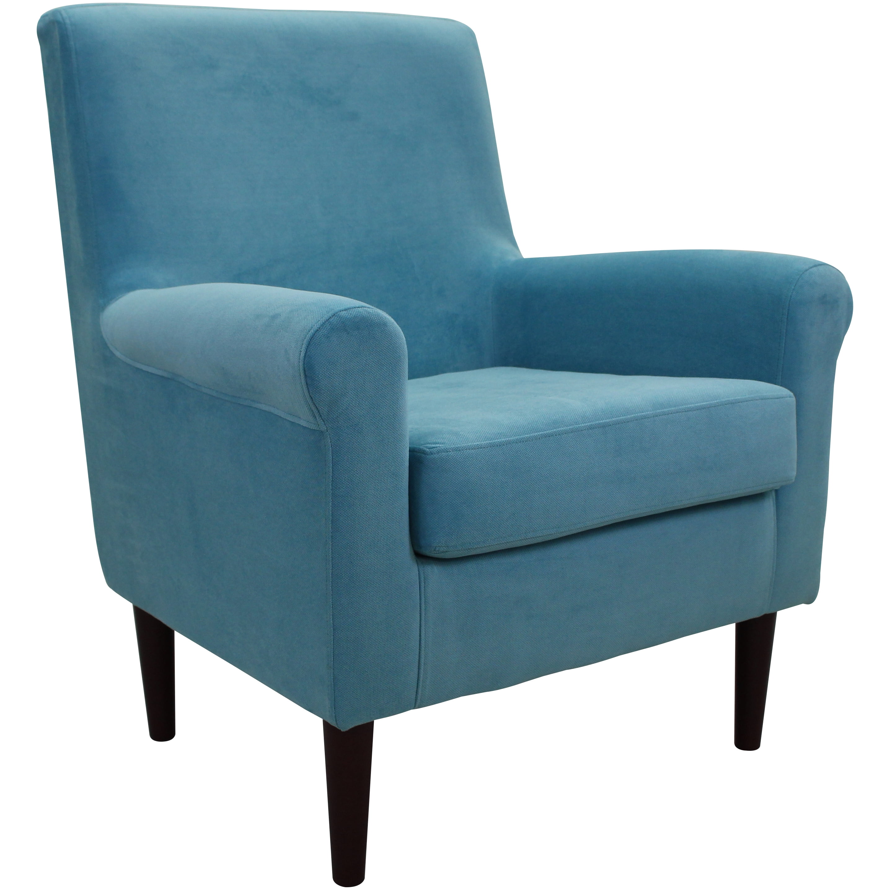 Fox Hill Trading Ellis Rolled Arm Lounge Chair, Teal Blue - Walmart.com