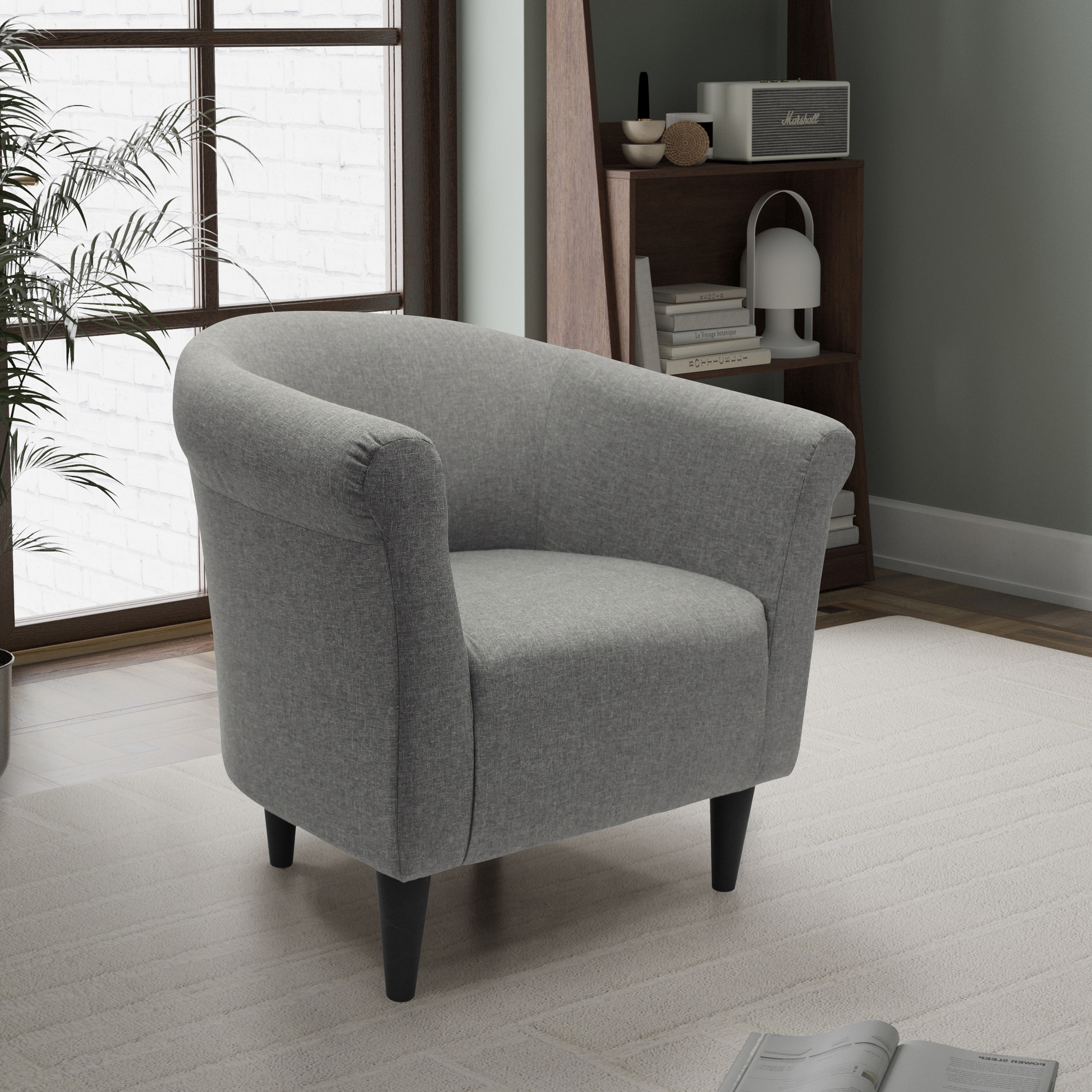 Fox Hill Trading Marlee Club Chair, Gray - Walmart.com