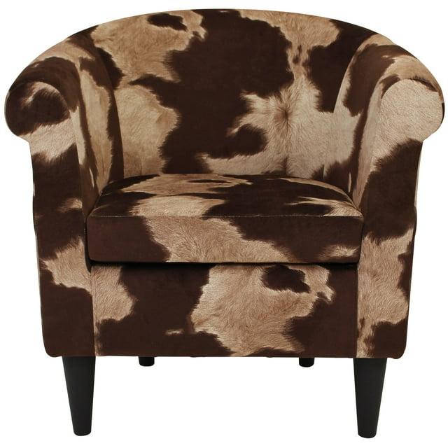 Free Shipping! Fox Hill Trading Nikole Club Chair, Brown Cowhide ...