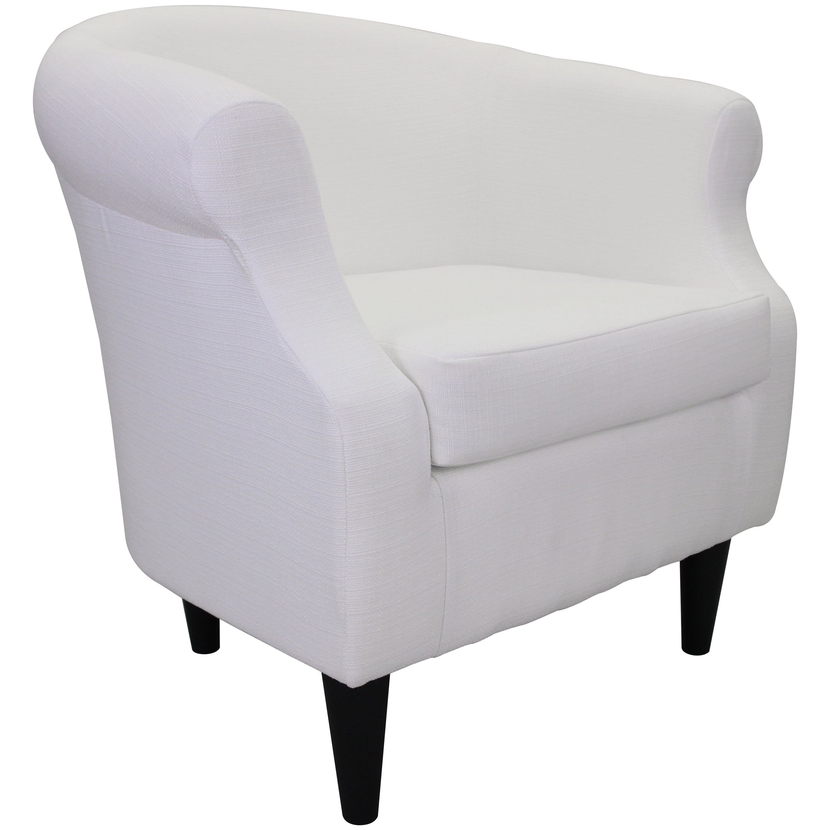 Free Shipping! Fox Hill Trading Nikole Club Chair, Ivory - Mid Century ...