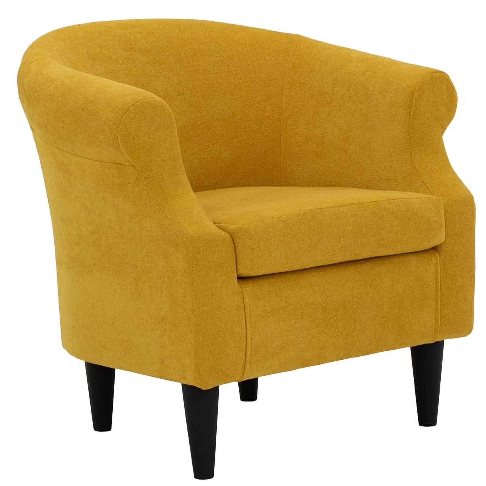 Fox Hill Trading Nikole Traditional Polyester Fabric Chair in Yellow ...