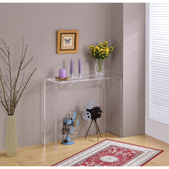 Fox Hill Trading Clear Acrylic Console Table - Pure Décor Lucite ...