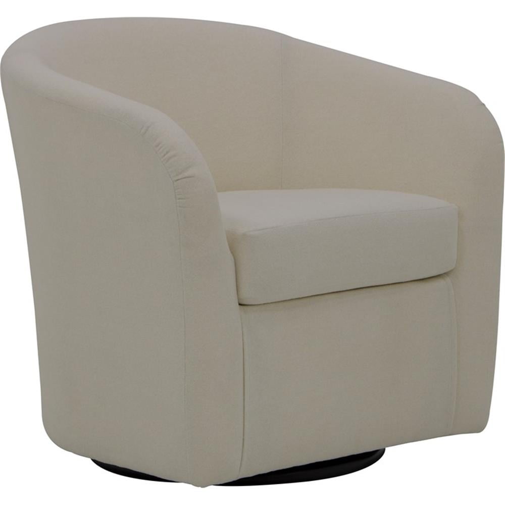 Fox Hill Trading Traditional Fabric Curved Arm Swivel Tub Chair in ...