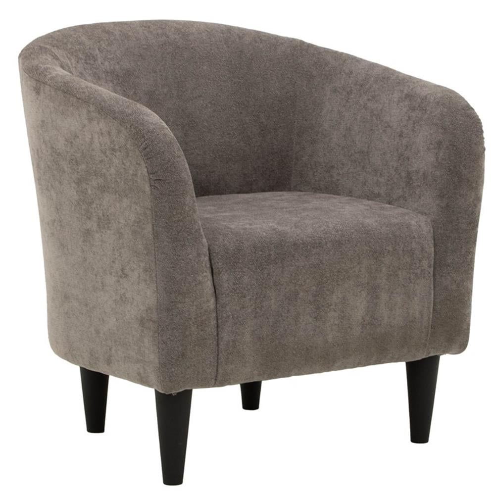 Fox Hill Trading Traditional Polyester Fabric & EPS Curved Tub Chair in ...