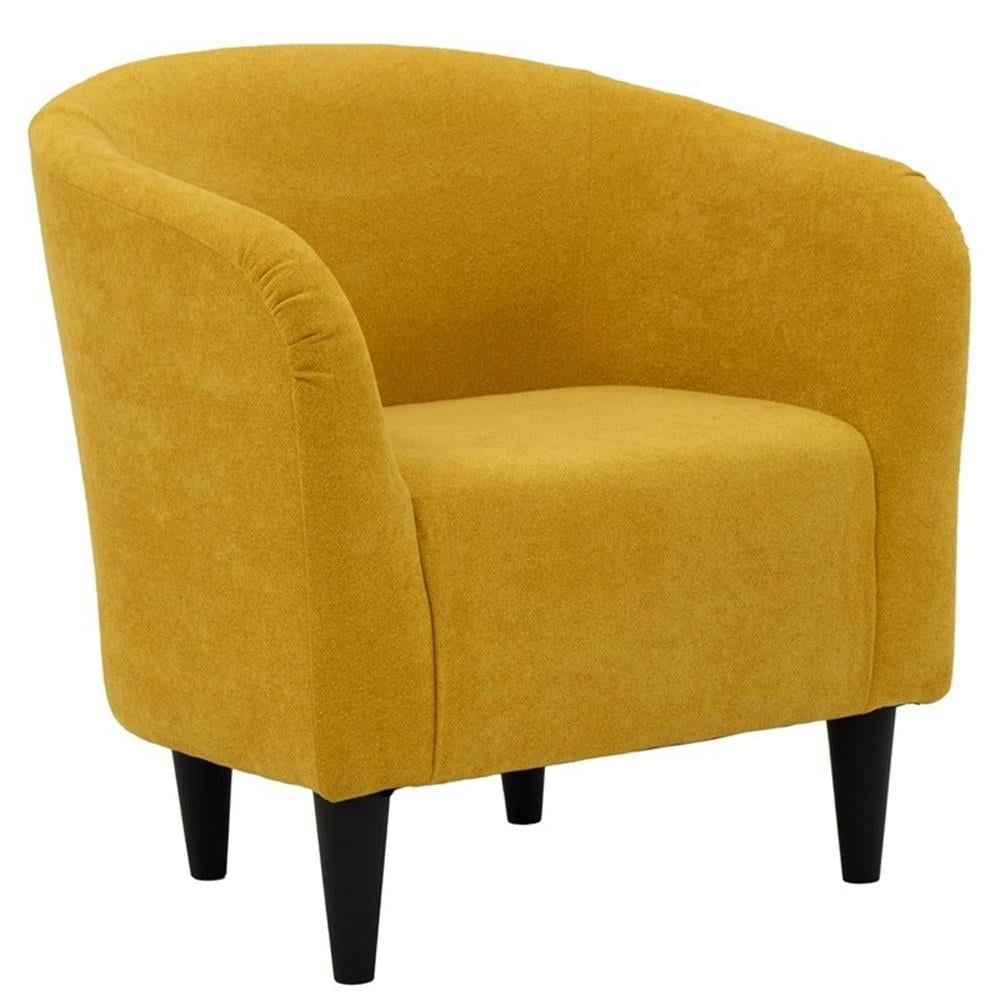 Fox Hill Trading Traditional Polyester Fabric & EPS Curved Tub Chair in ...