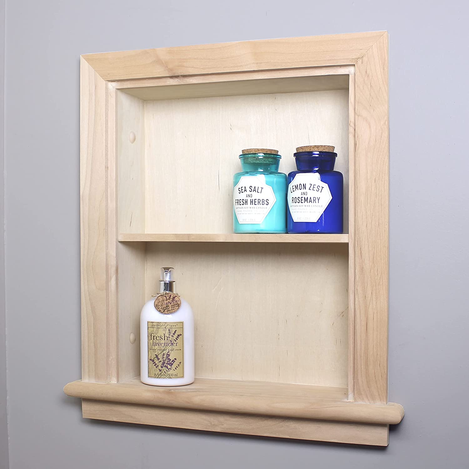 Fox Hollow Furnishings 14x18 Aiden Recessed Wall Niche Medicine Cabinet ...