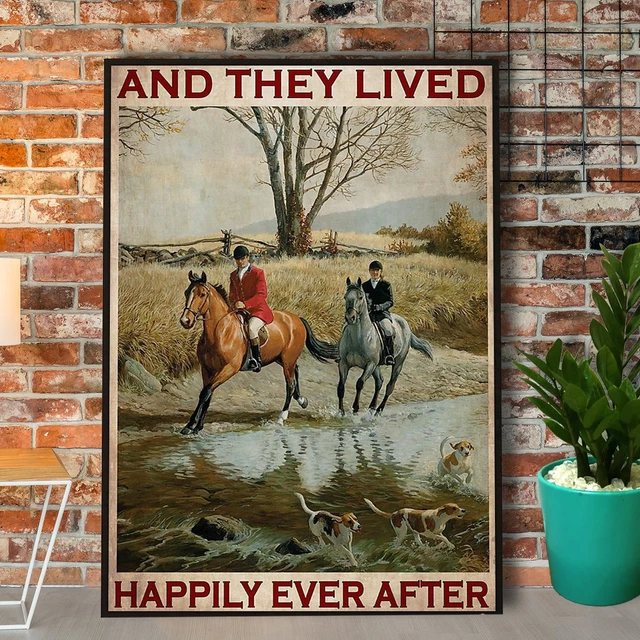 Fox Hunting Couple And They Lived Happily Ever After Poster No Frame ...