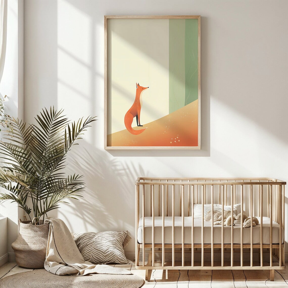 Fox Illustration Nursery Wall Art ~ Kids Woodland Animal Poster ...