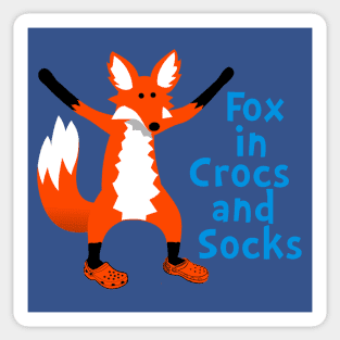 Fox In Crocs And Socks Sticker Phone Decal Water Bottle Stickers Car ...