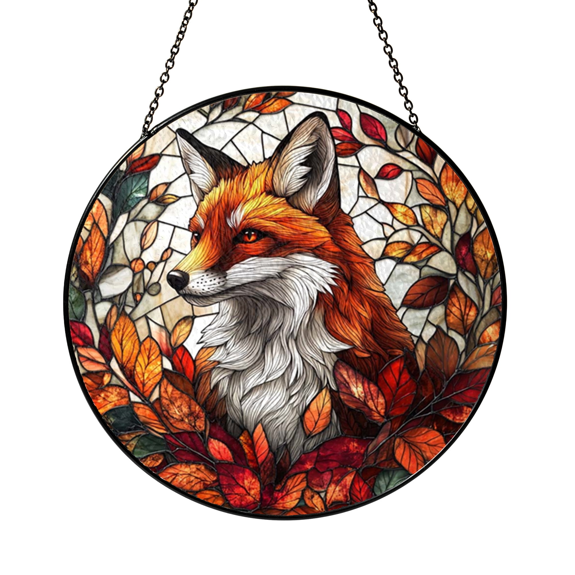 Fox Inspired Stained Glass Suncatcher – Window Art2001 - Walmart.com
