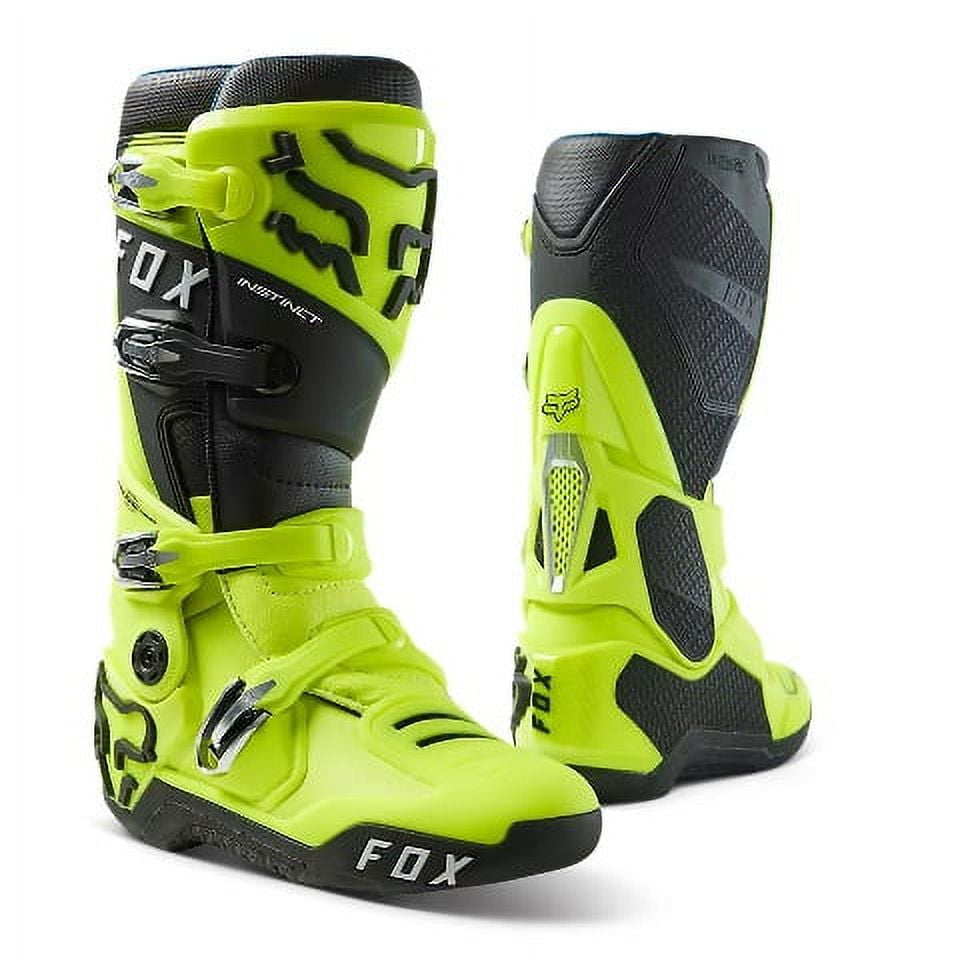 Fox Racing Instinct Mens MX Offroad Boots Fluo Yellow 10.5 USA ...