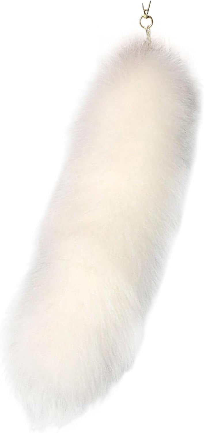 Fox Keychain,Fluffy Keychain Fox Tail,Plush Keychain for Women,Cute ...