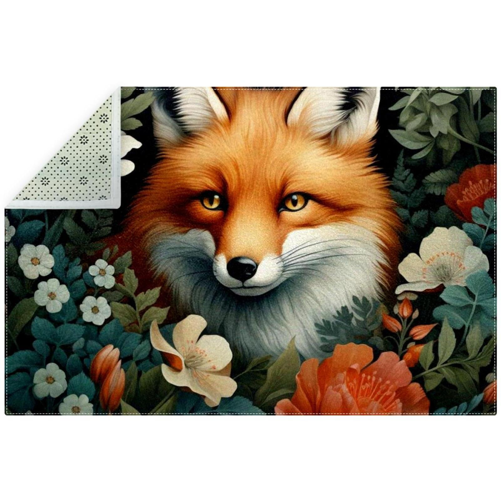 Fox Kitchen Mat | Comfortable Polyester Floor Mat for Standing ...