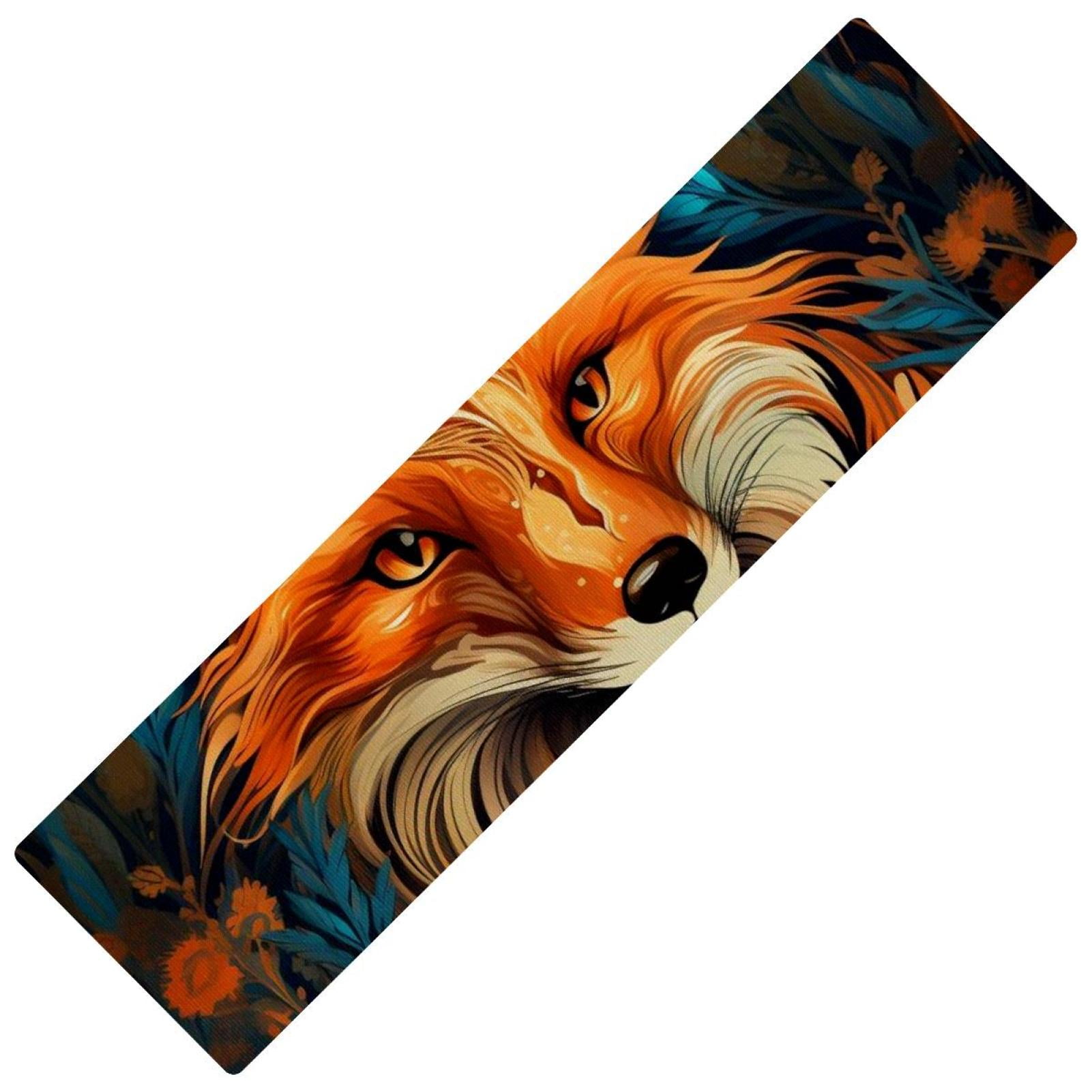 Fox Kitchen Runner Rug Rubber Mat Absorbent Washable, 15.7"x59" Kitchen ...