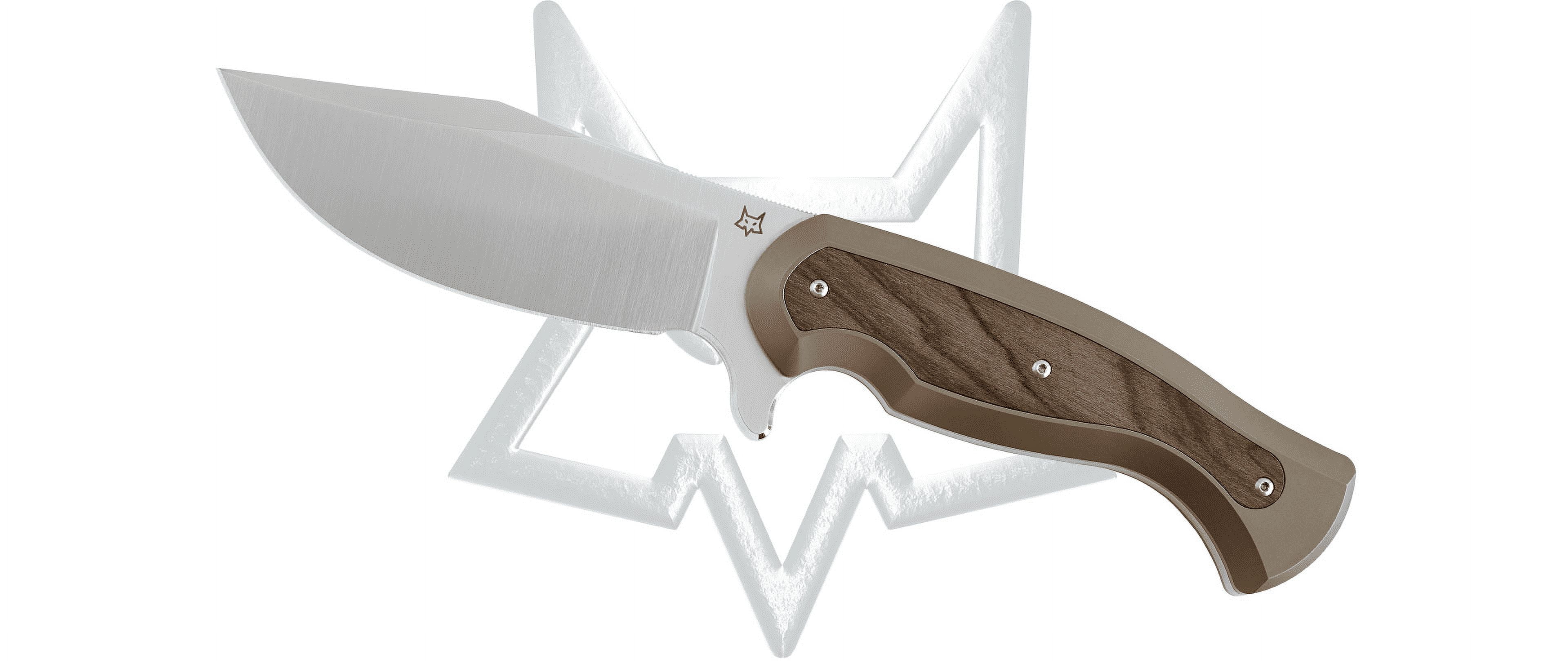 Fox Knives Eastwood Tiger Fixed Blade FX-106TIZW Titanium Ziricote Wood ...