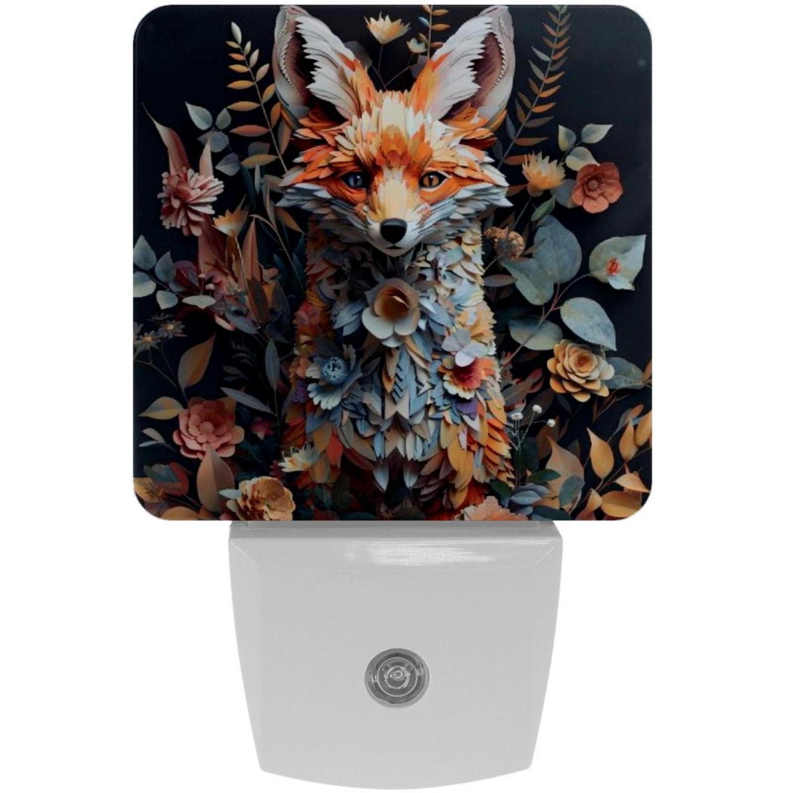 Fox LED Square Night Lights - Energy Efficient Plug-in Wall Lamp with ...