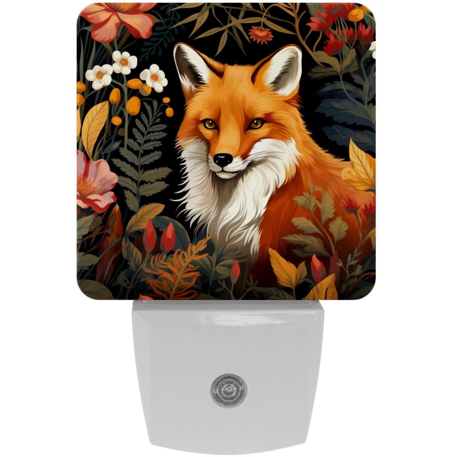 Fox LED Square Night Lights - Energy Efficient Plug-in Wall Lamp with ...