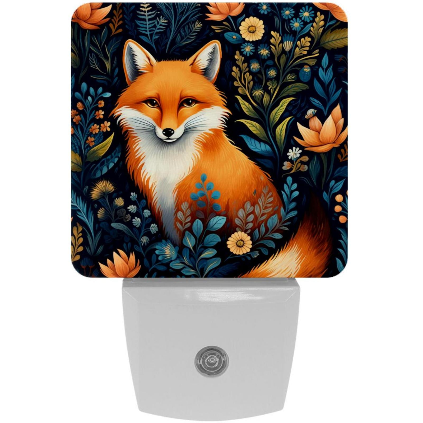 Fox LED Square Night Lights - Portable and Stylish for Bedroom and Kids ...