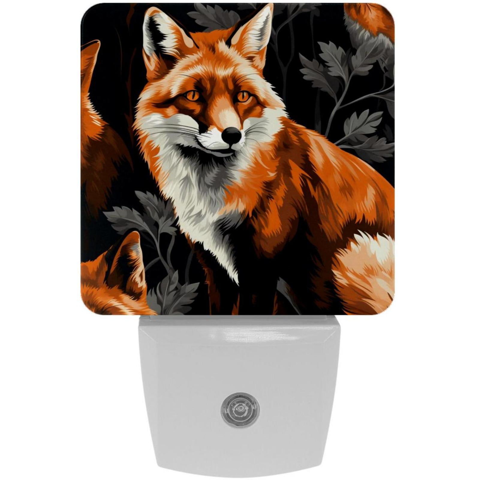 Fox LED Square Night Lights - Portable and Stylish for Bedroom and Kids ...