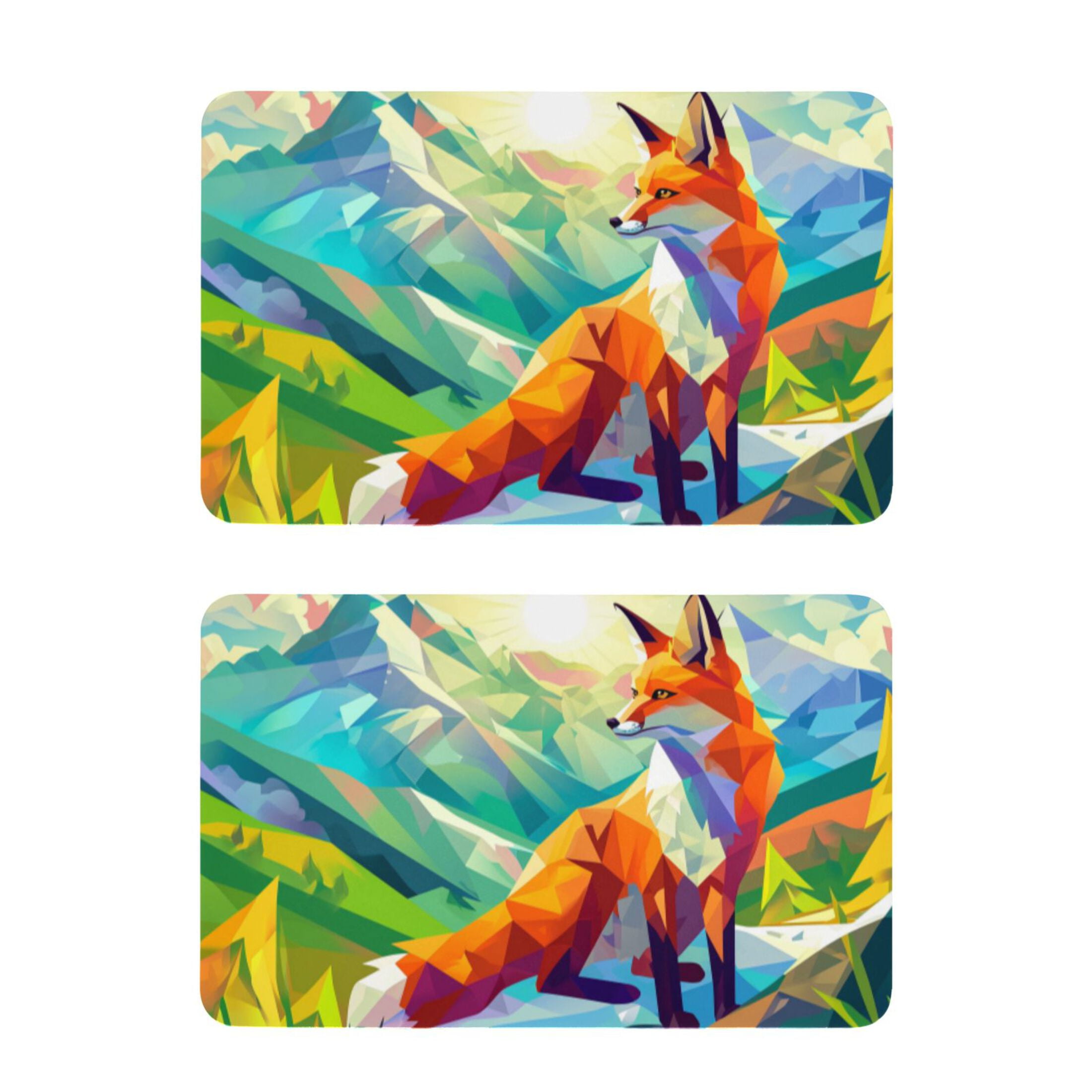 Fox Look Mountain Refrigerator Magnet Stickers Square Fridge Magnetic ...