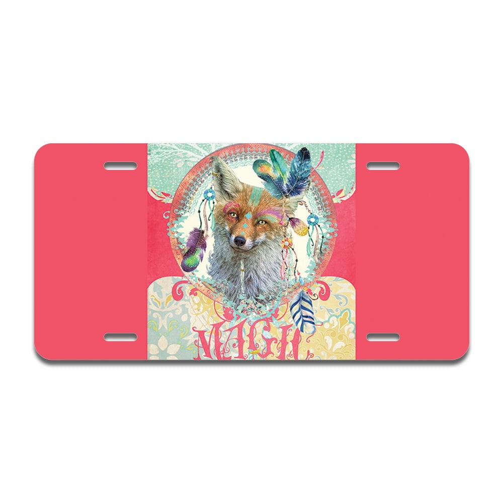 Fox Magic Aluminum License Plate| License Plate 12" X 6" Fits Any Car ...