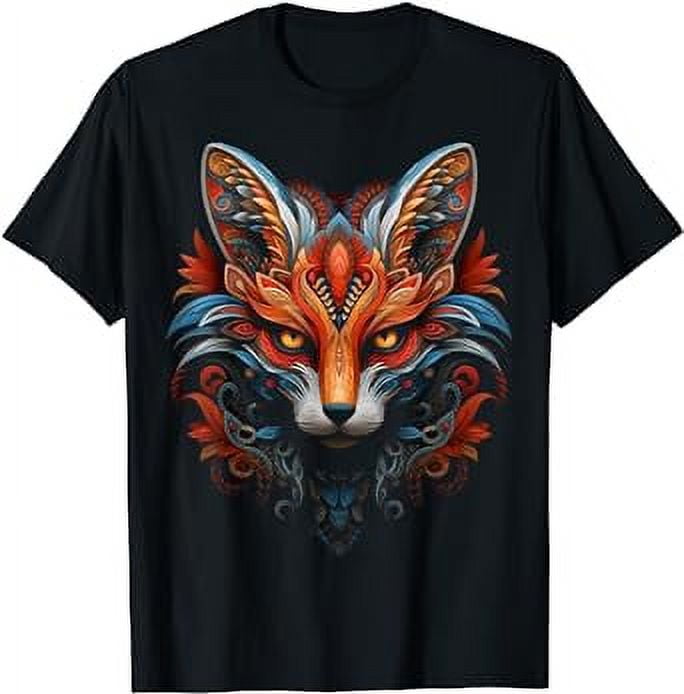 Fox Mandala Artwork | Animal Motif Fox T-Shirt - Walmart.com