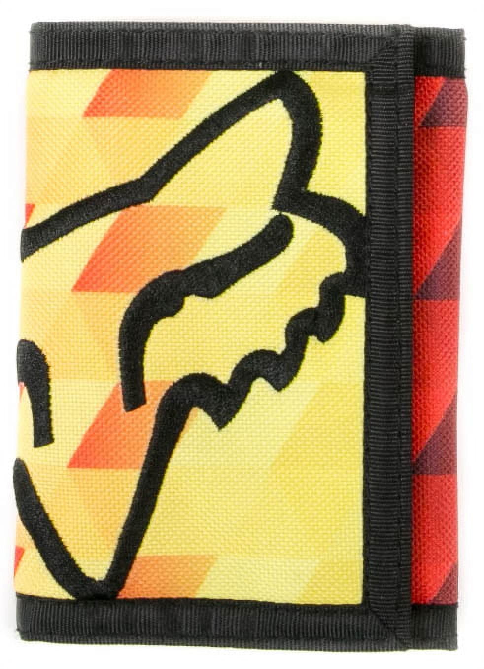 Fox Men's Trifold Black Red Yellow Logo Classic Velcro Wallet - Walmart.com