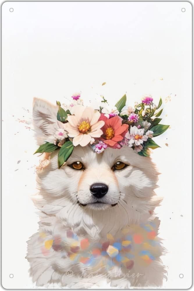 Fox Metal Sign, Woodland Animal Wildlife Tin Sign, Fox Posters for Wall ...