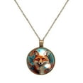 Fox Necklace Personalized Custom Photo Round Pendant Adjustable ...