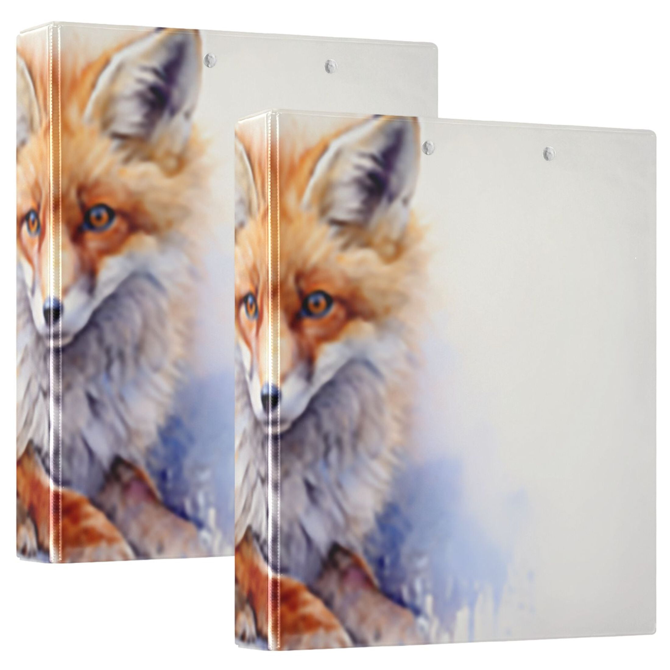 Fox Orange 3 Ring Binders 1.5 inch Hardcover File Folders with Interior ...