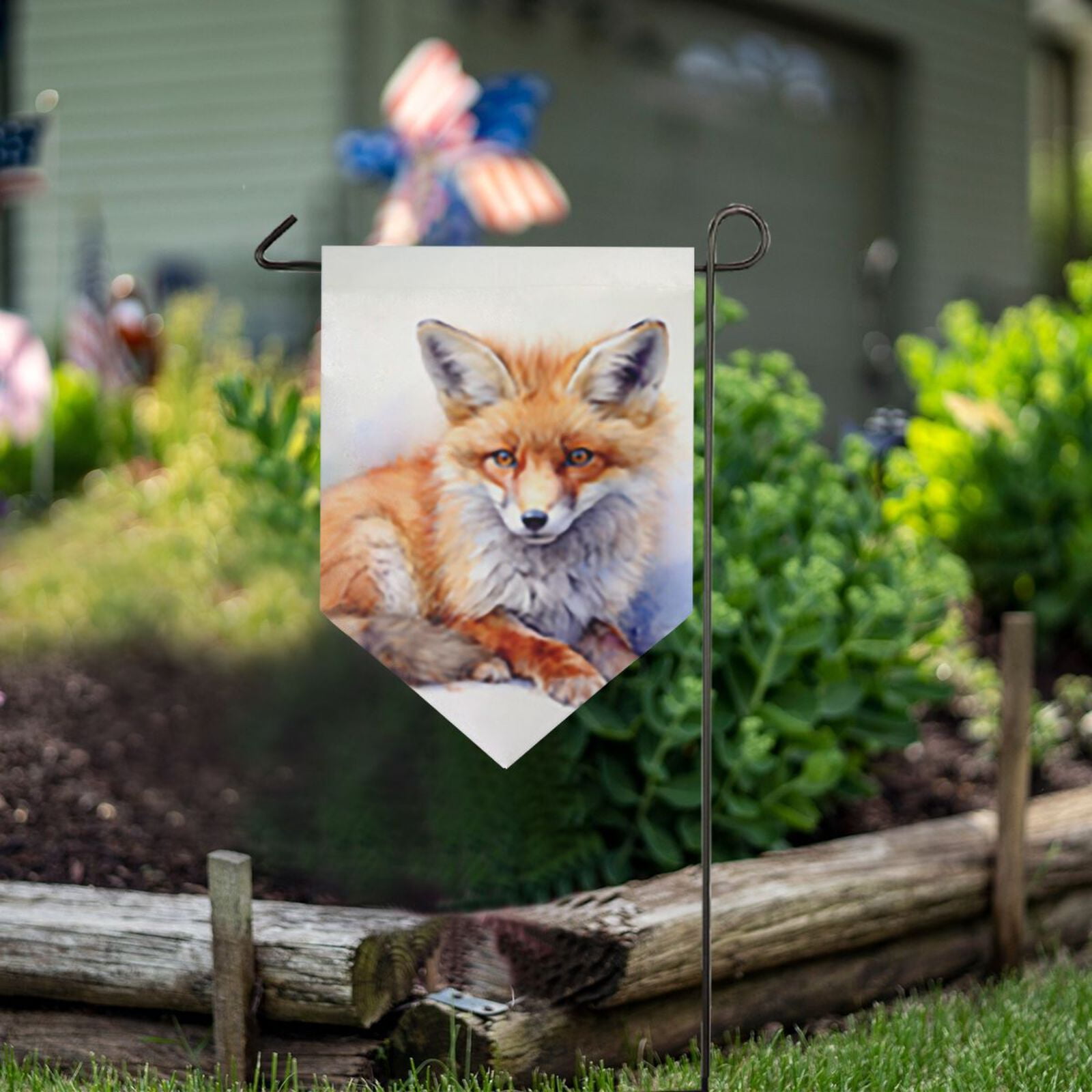 Fox Orange Garden Flag 18" x 12.5" Double Sided Yard Lawn Outdoor Decor ...