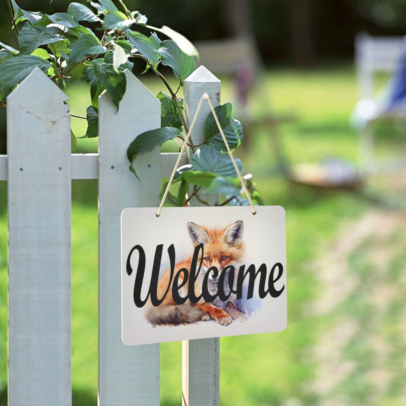 Fox Orange Welcome Sign for Front Door Porch Wreath Door Sign Home ...