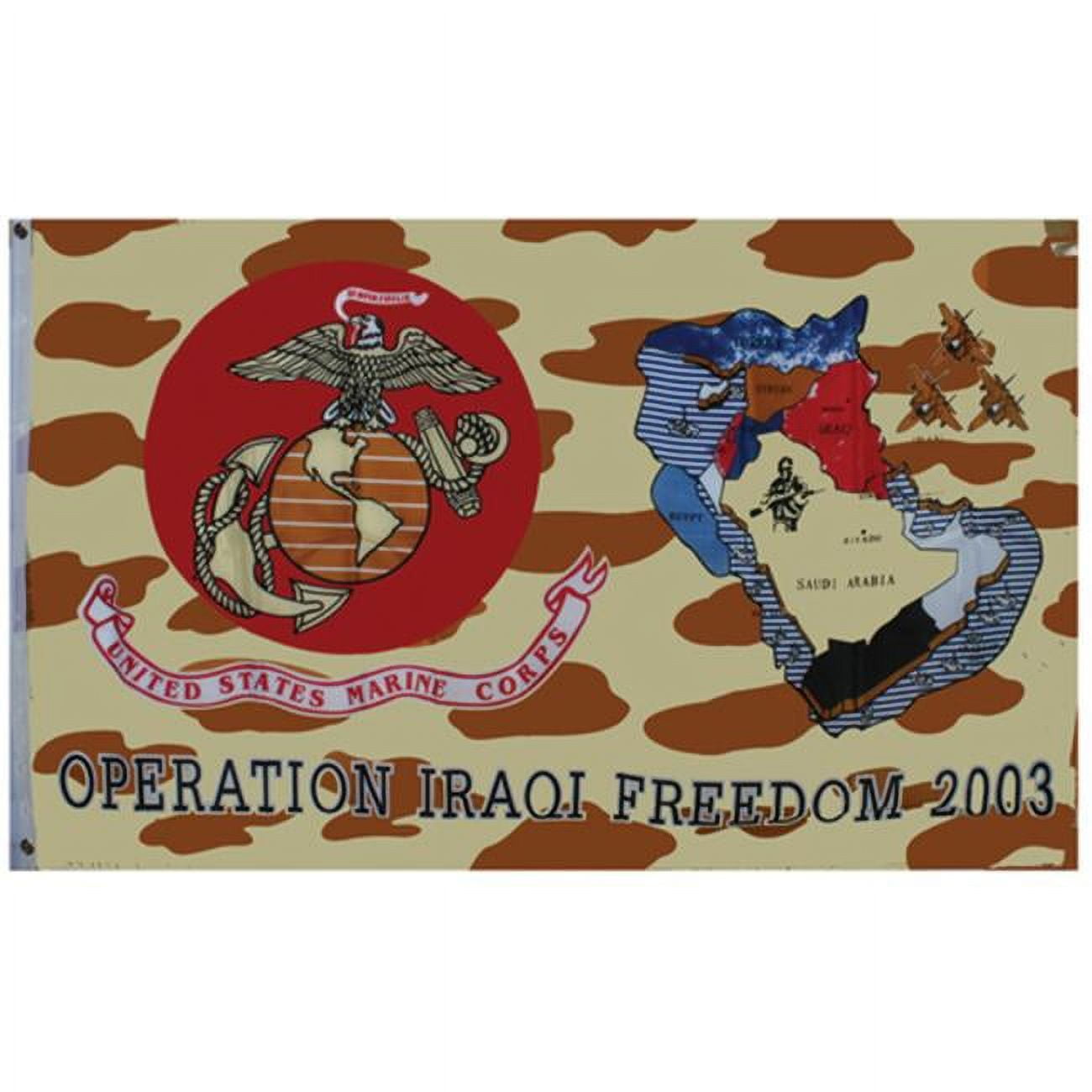 Fox Outdoor 84-38 3 x 5 ft. Operation Iraqi Freedom Flag - Gold ...